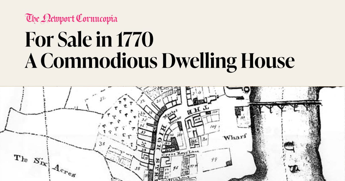 For Sale: A Commodious Dwelling-House